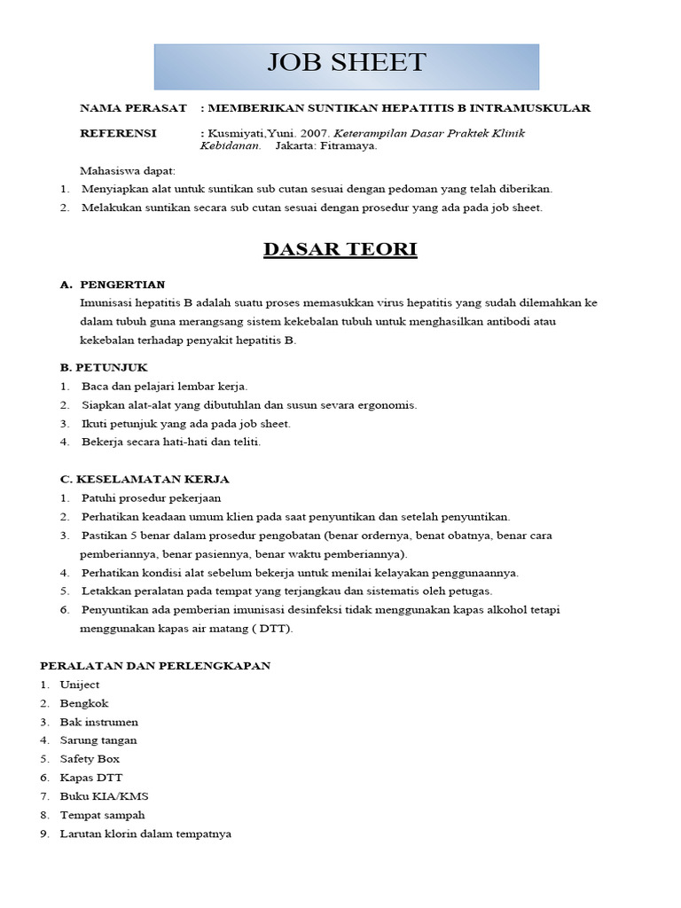 Job Sheet | PDF | Pengembangan Diri