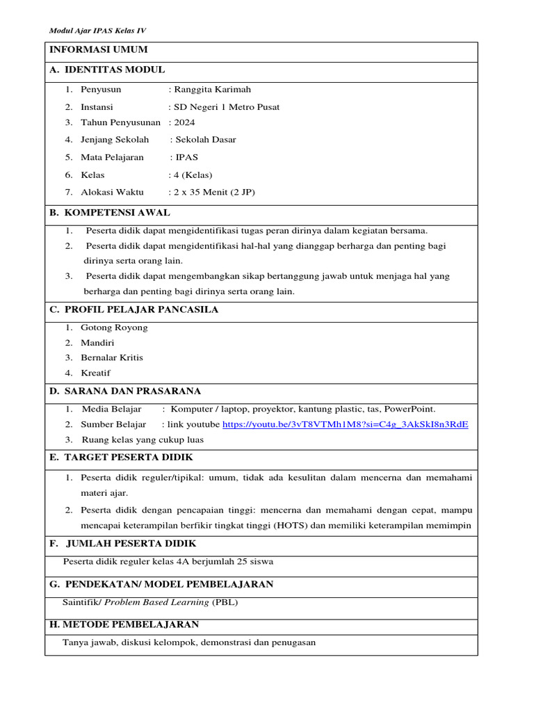 Modul Ranggita - PPDA | PDF