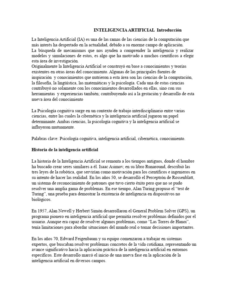 Resumen Inteligencia Artificial Pdf Inteligencia Ia Y Semántica