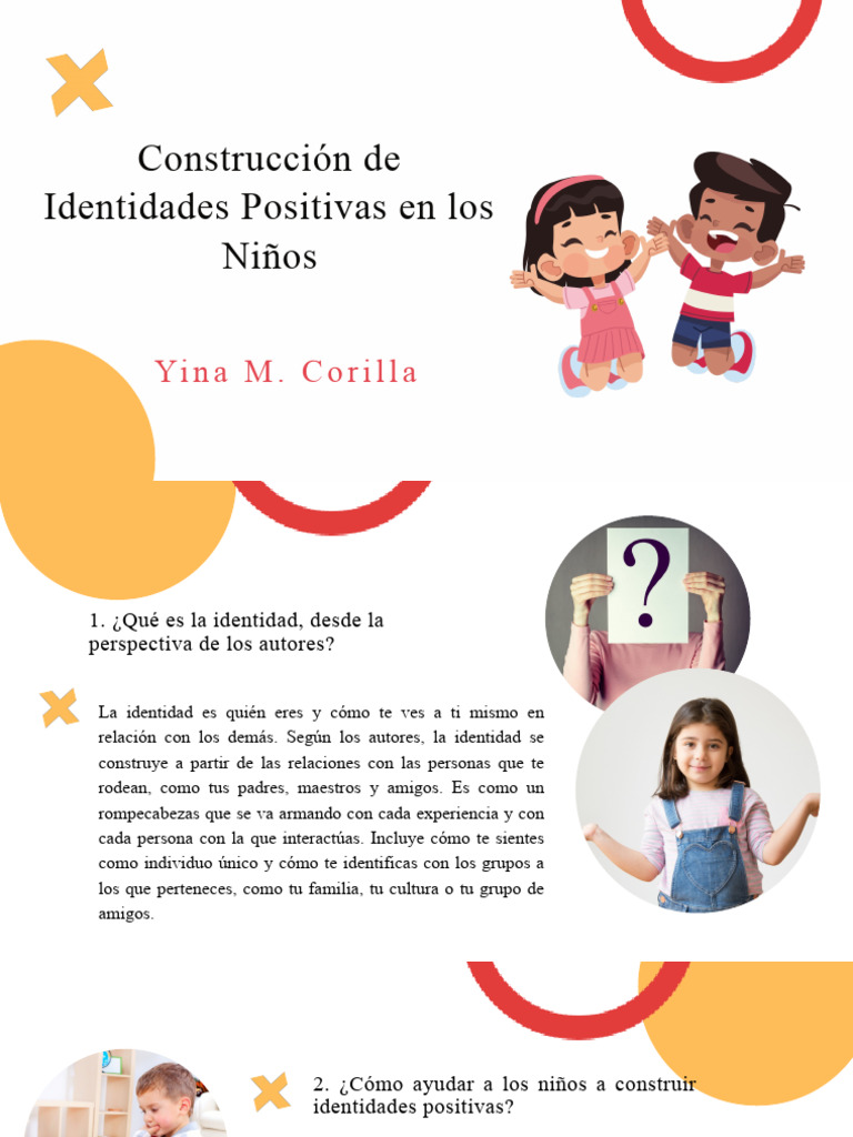 Construccion de Identidad en Los Niños | PDF | Inclusión (Educación ...