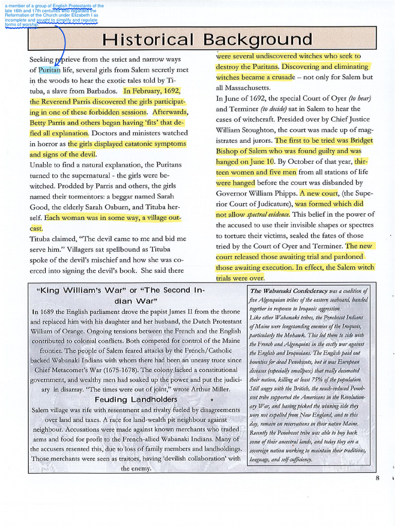 Context - The Crucible | PDF