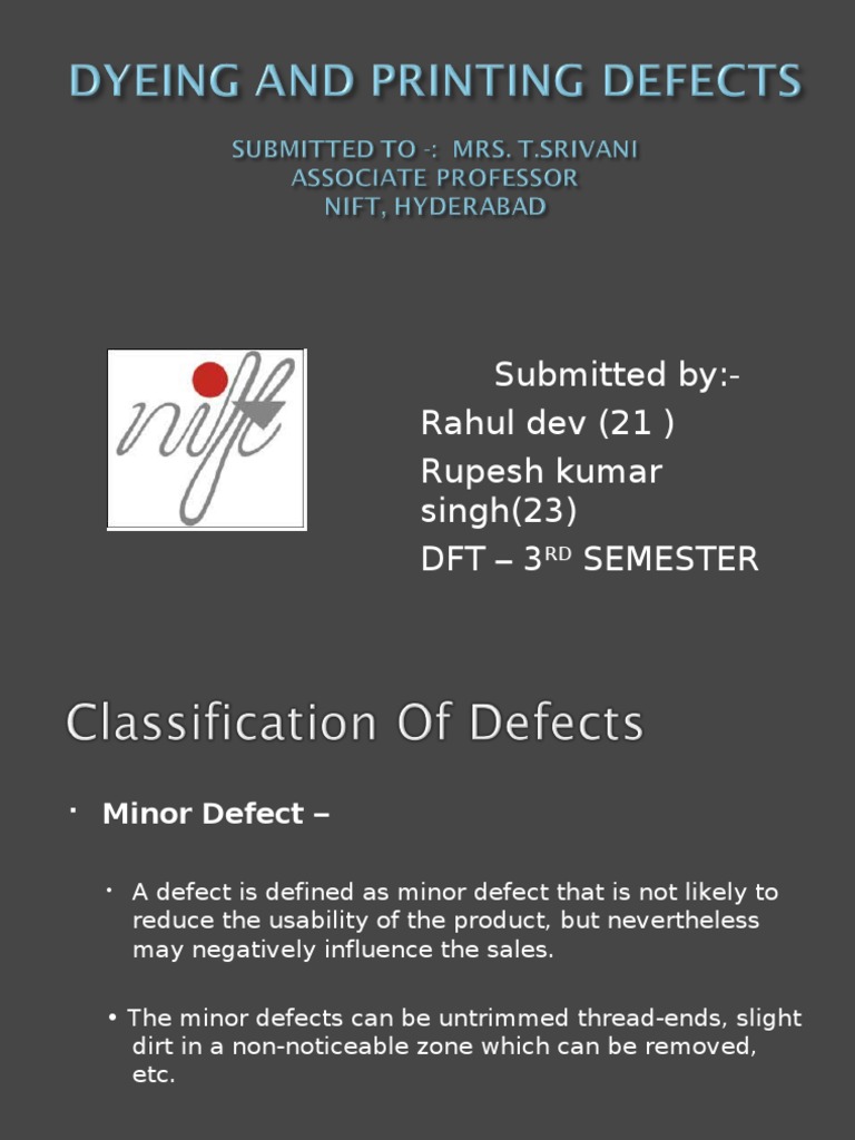 Dyeing and Printing Defects | Download Free PDF | Yarn | Knitting