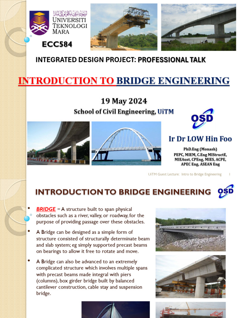 Introduction to Bridge Engineering Basics | PDF | Beam (Structure) | Bridge