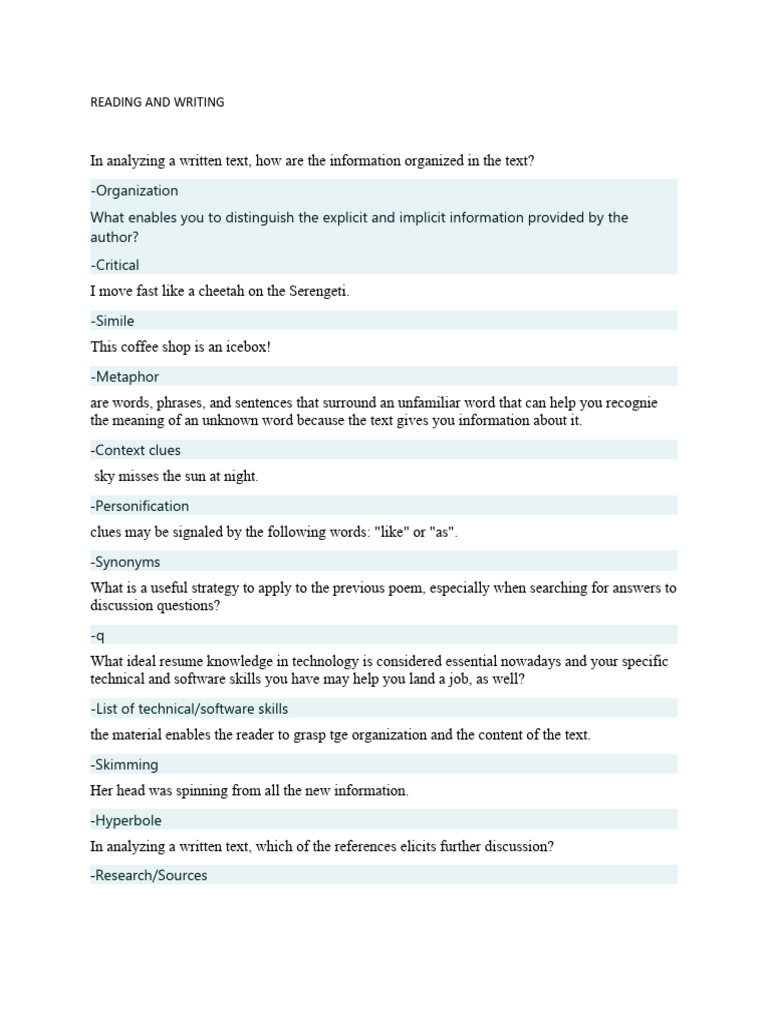 READING AND WRITING Exam Oed Second Semster 2nd Grading | PDF | Reading Comprehension | Human ...