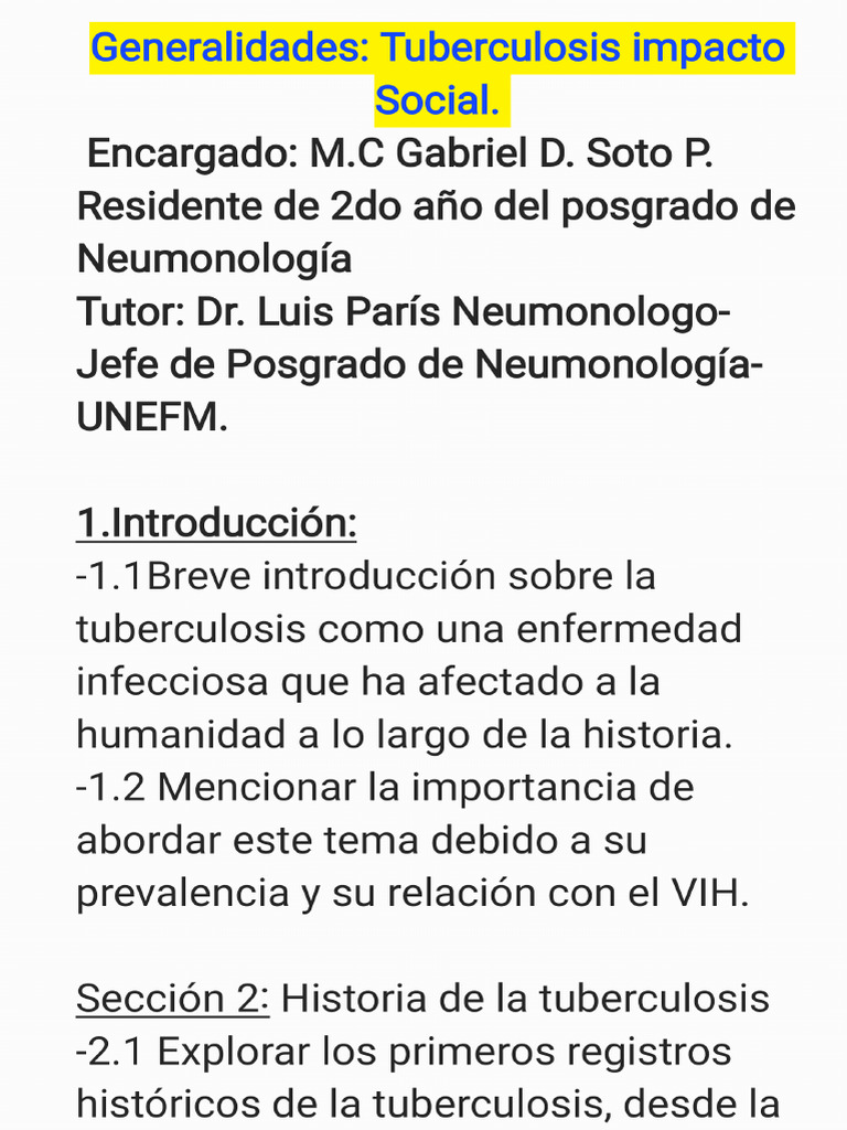 Notes Tuberculosis | PDF