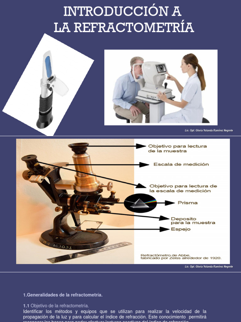 1INTRODUCCIÓN A LA REFRACTOMETRÍA | Descargar gratis PDF | Refracción ...