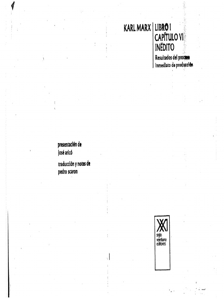 MARX - El Capital, Libro I, Capitulo VI - Rotated | PDF