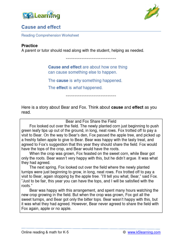 Grade 3 Cause Effect D | PDF | Crops | Turnip