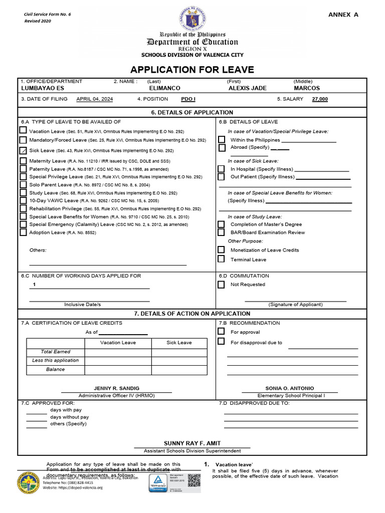Form 6 New Format | PDF | Surgery | Justice