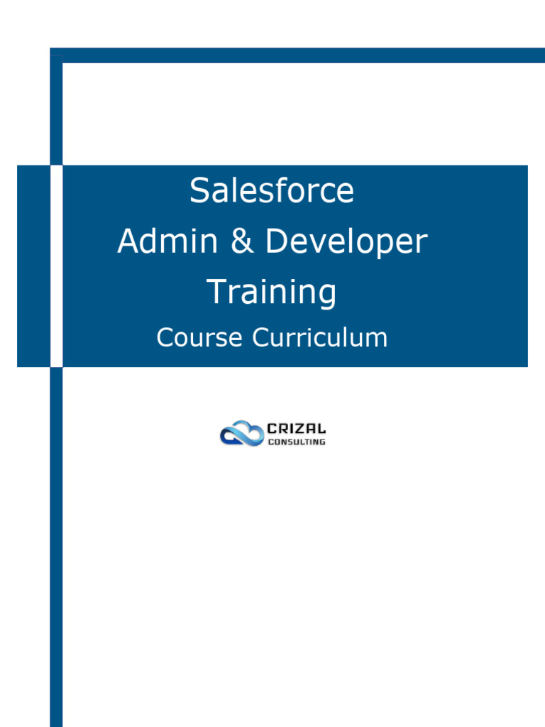 Salesforce Admin & Developer Curriculum | PDF | Command Line Interface | Cloud Computing