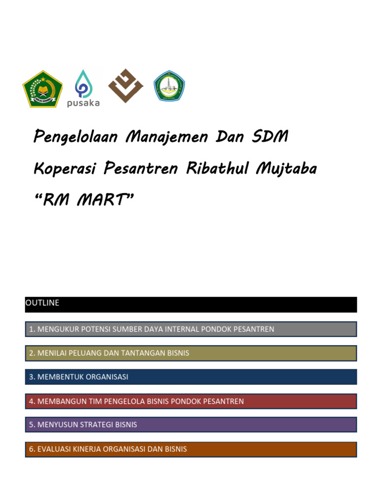 Pengelolaan Manajemen Dan SDM Pesantren Ribathul Mujtaba | PDF | Komputer