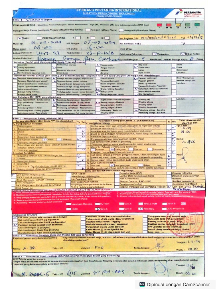 Contoh Permit 1 | PDF