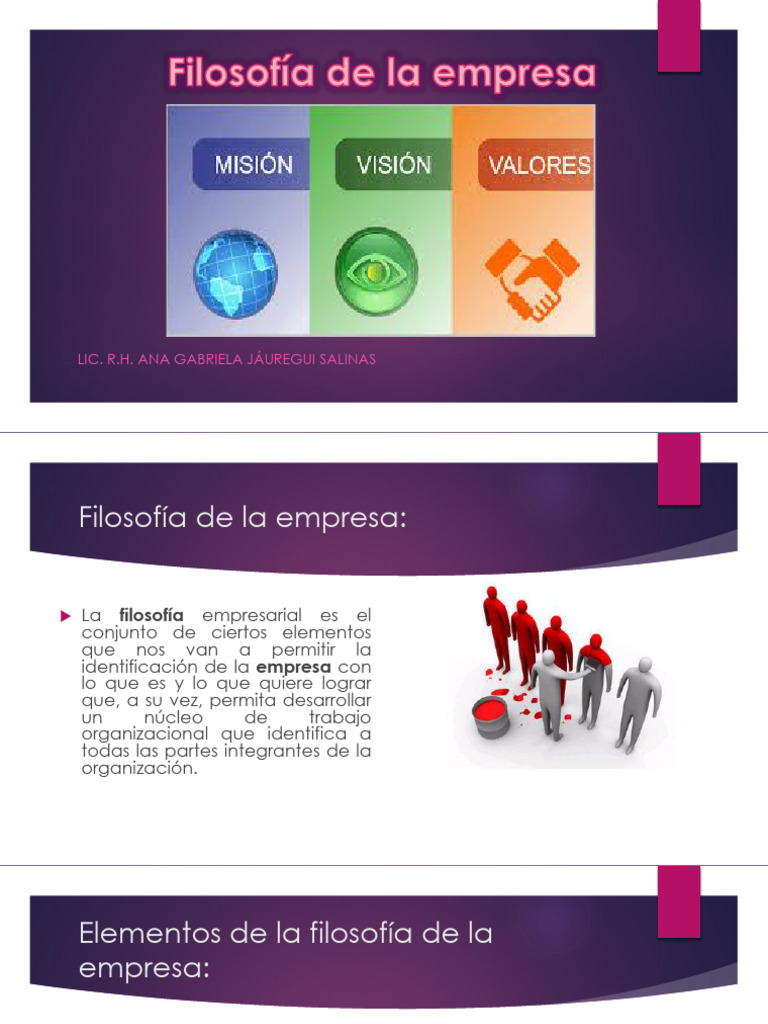 Filosofía de La Empresa | PDF | Business | Negocios económicos