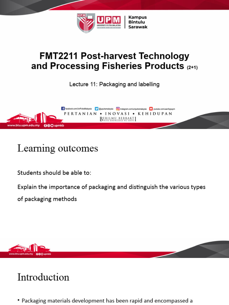 FMT2211 LU11 Packaging and Labelling | PDF | Carbon Dioxide | Chemistry