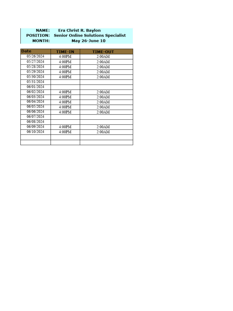 OT May 26-June 10 Era Christ Baylon | PDF