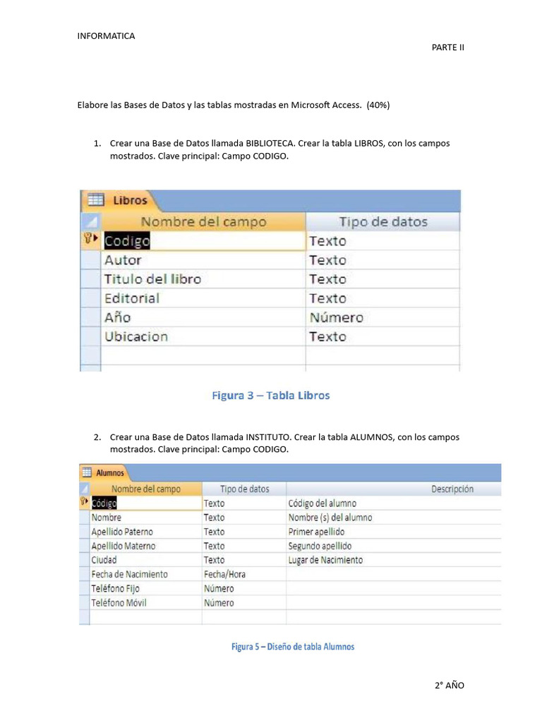 Creación de Bases de Datos en Access | PDF | Informática | Tecnología