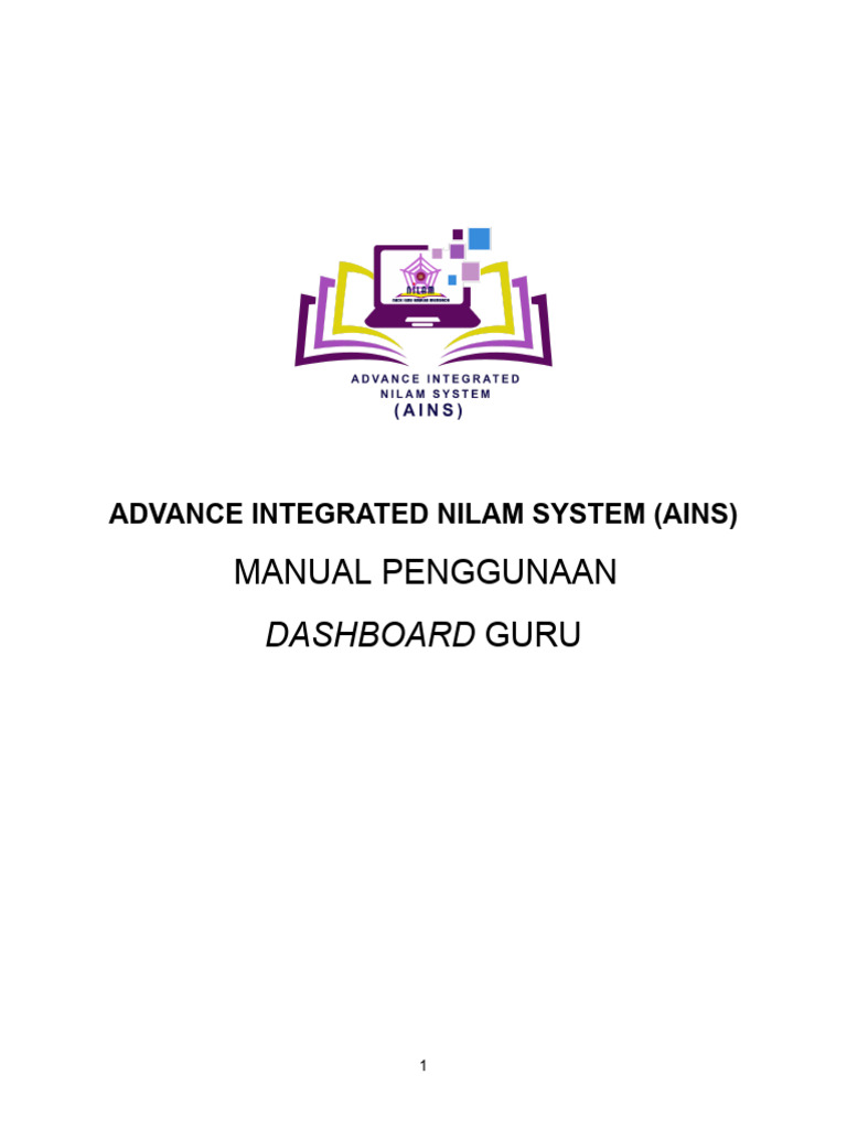 Manual Penggunaan Dashboard Guru Ains | PDF