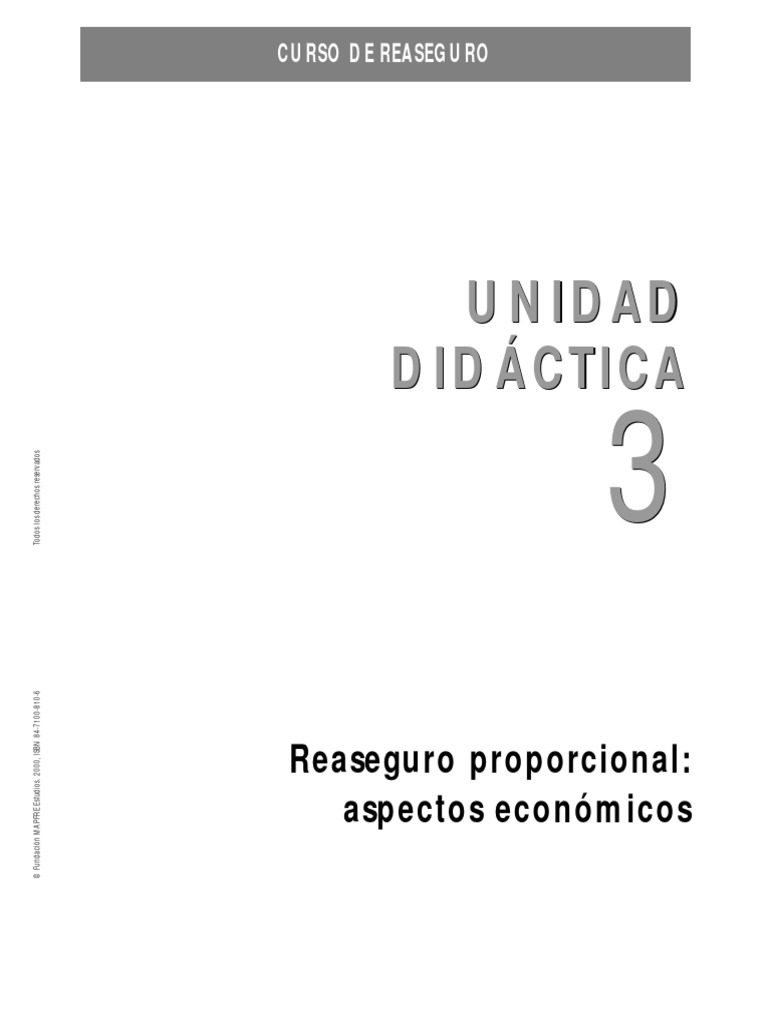 Reaseguro Proporcional: Economía y Contratos | PDF | Reaseguro | Seguro