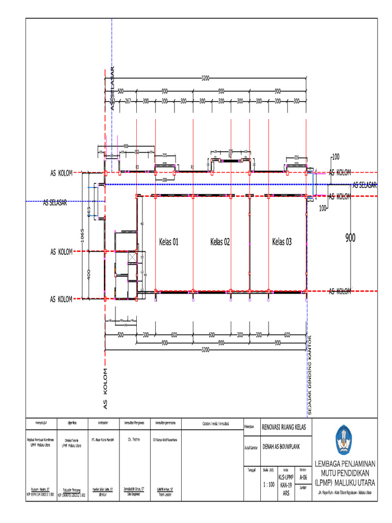 Revisi denah Ruang kelas | PDF