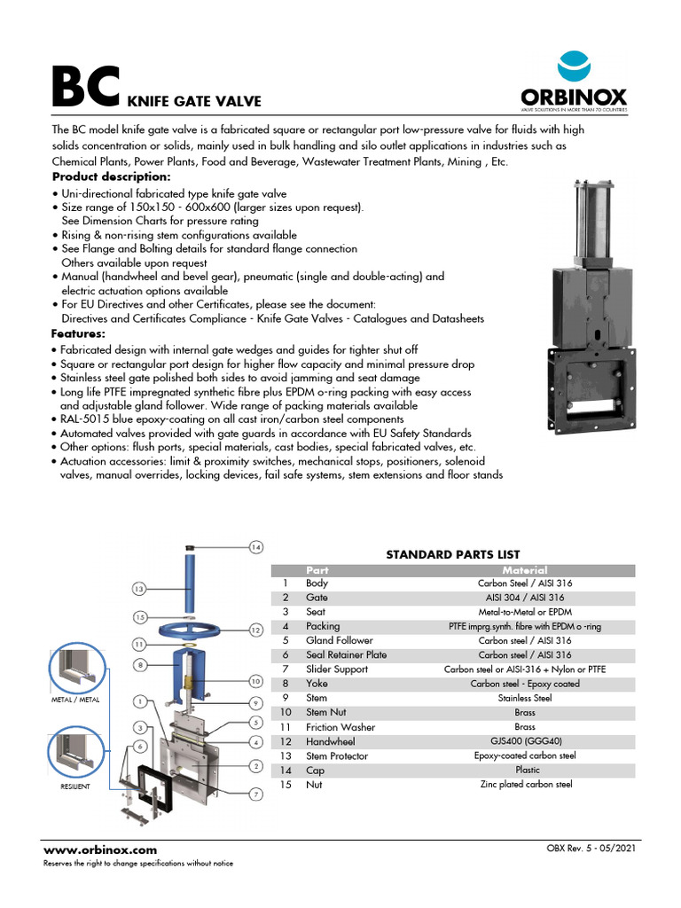 ORBINOX Catalogue | Download Free PDF | Valve | Mechanical Engineering