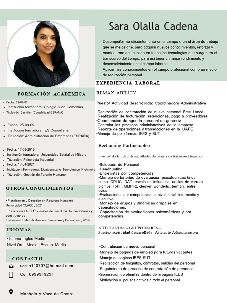 Curriculum 2023 | PDF | Gestión de recursos humanos | Economias