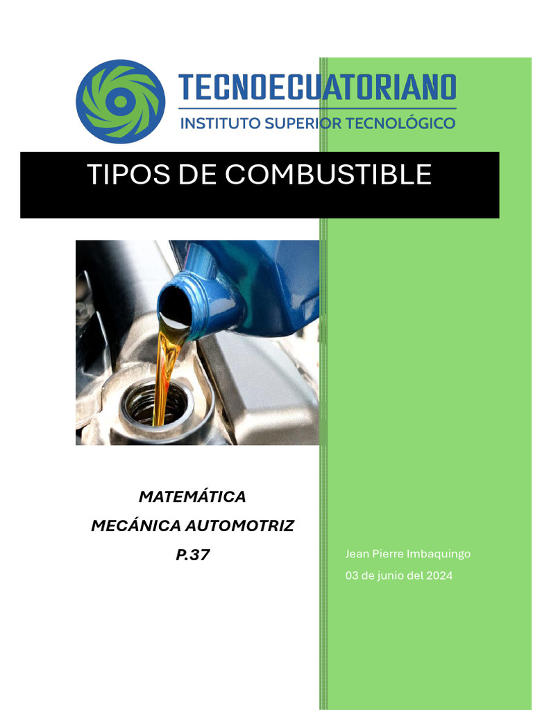 Tipos de Combustible | PDF | Combustibles | Naturaleza