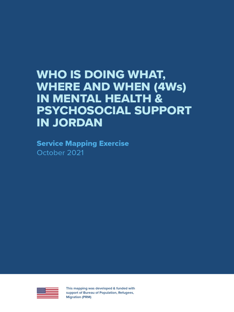 Who Is Doing What, Where and When (4Ws) in Mental Health & Psychosocial ...