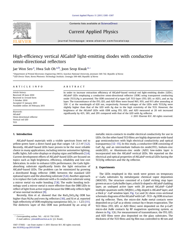 High-efficiency vertical AlGaInP light-emitting diodes with conductive ...
