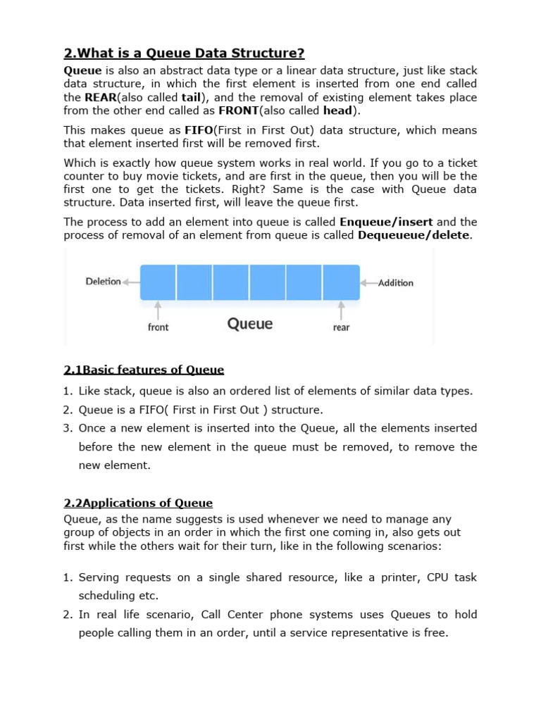 Queue Note Pdf Queue Abstract Data Type Computer Architecture 8813
