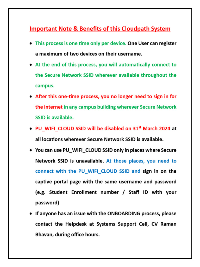 Campus Wi-Fi Setup Guide | PDF | User (Computing) | Computing
