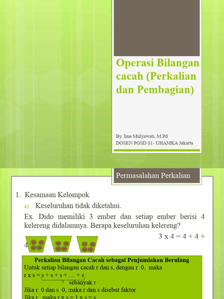 BAB 2. BILANGAN CACAH DAN OPERASINYA (PERKALIAN DAN PEMBAGIAN) | PDF