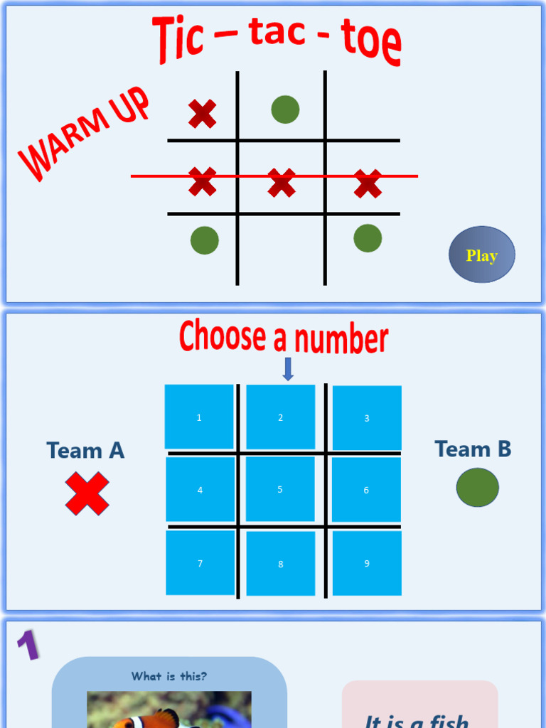 TIC TAC TOE - Game Starters | PDF | Zoology