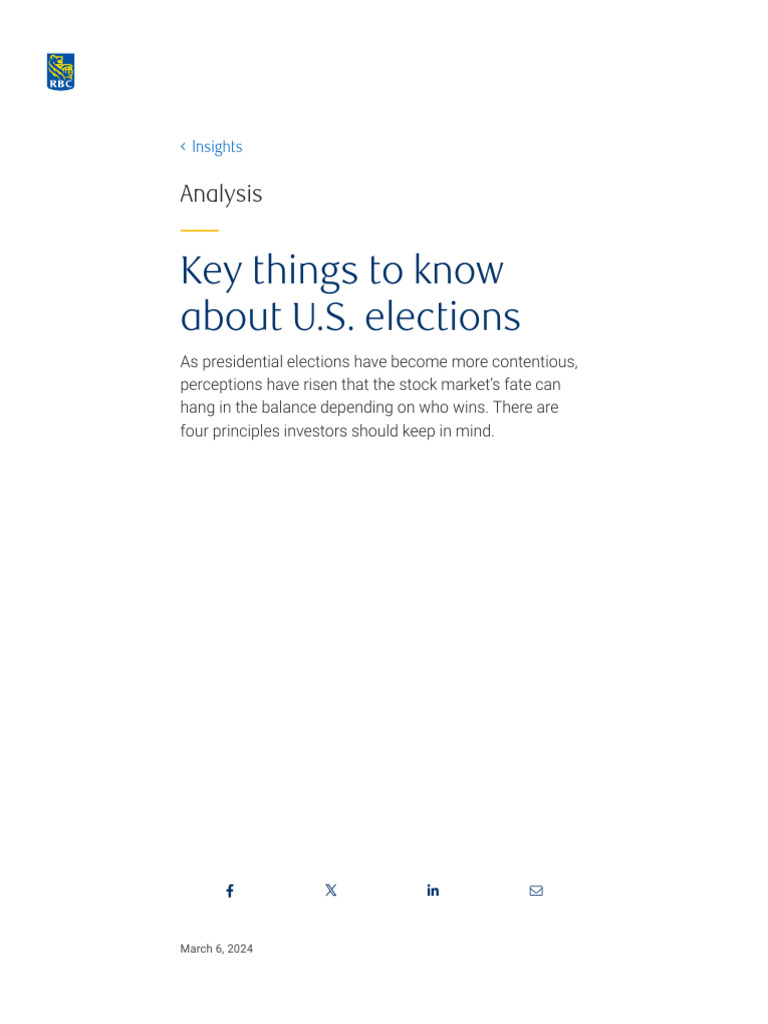Key Things To Know About U.S. Elections - RBC Wealth Management - Asia ...