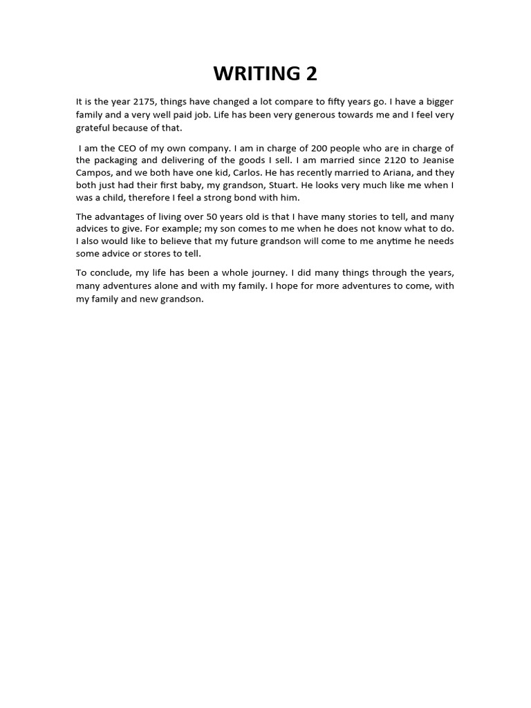 Writing 2 | PDF | Wellness