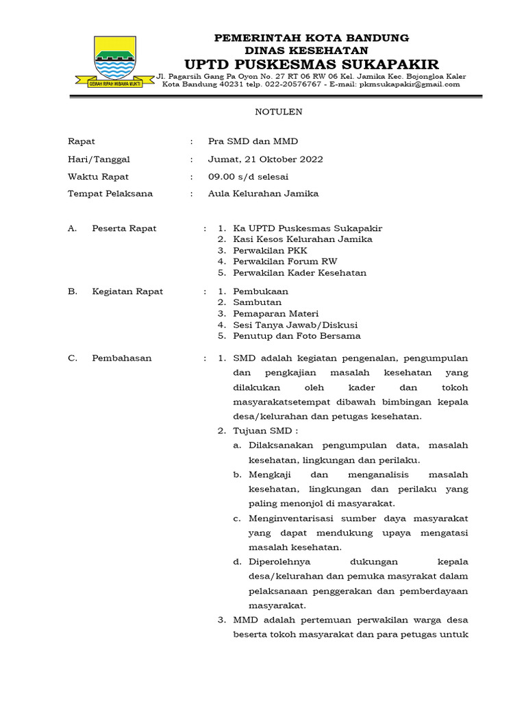 Dokumentasi Kegiatan SMD MMD Jamika 2022 | PDF