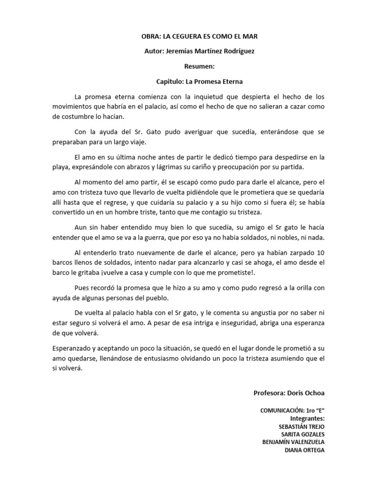 Resumen Capitulo La Promesa Eterna | PDF