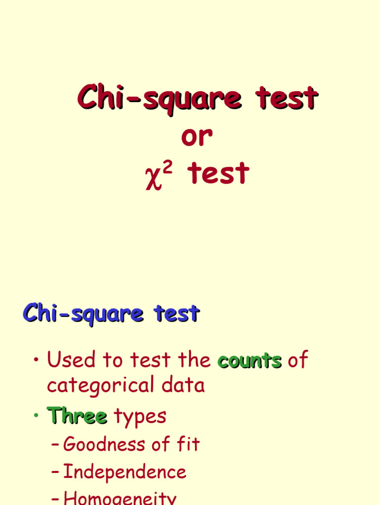 Chi Square Notes | PDF | Chi Squared Test | Statistical Hypothesis Testing