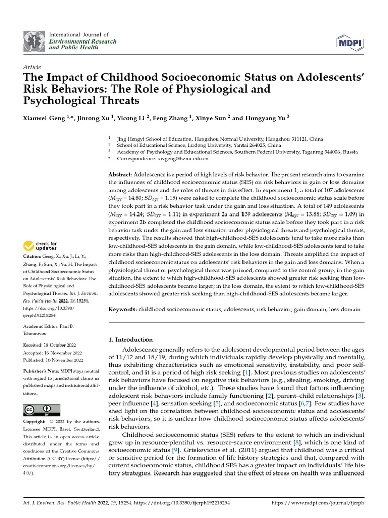 The_Impact_of_Childhood_Socioeconomic_Status_on_Ad | Download Free PDF ...