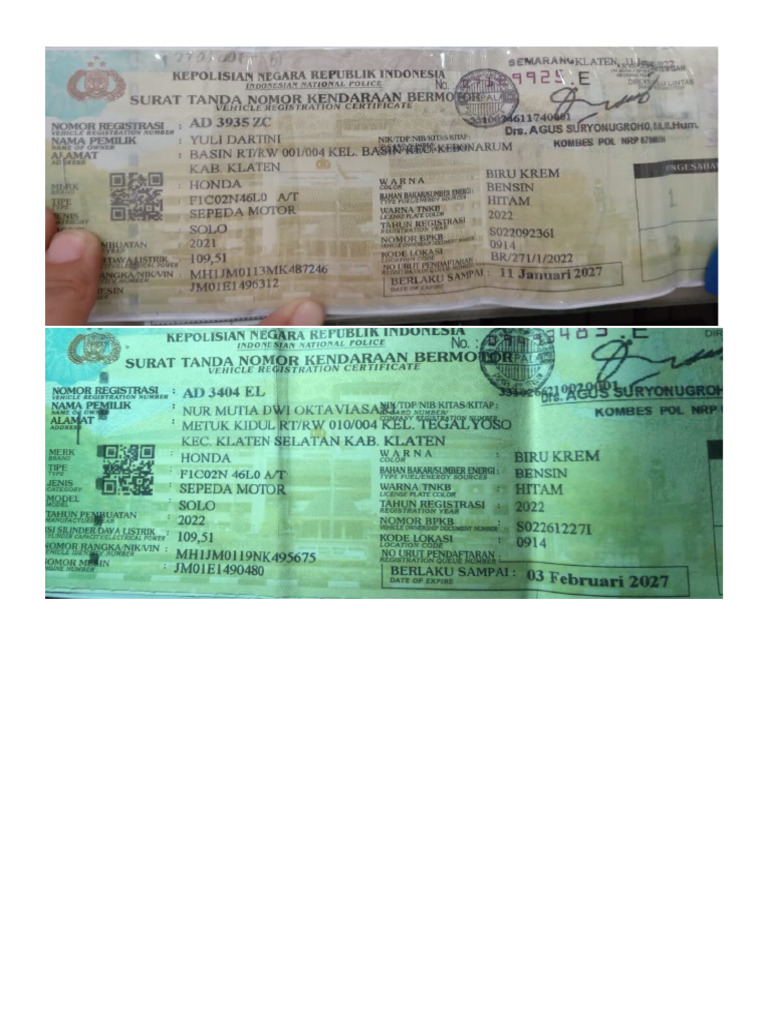 Print STNK KPB Samar | PDF