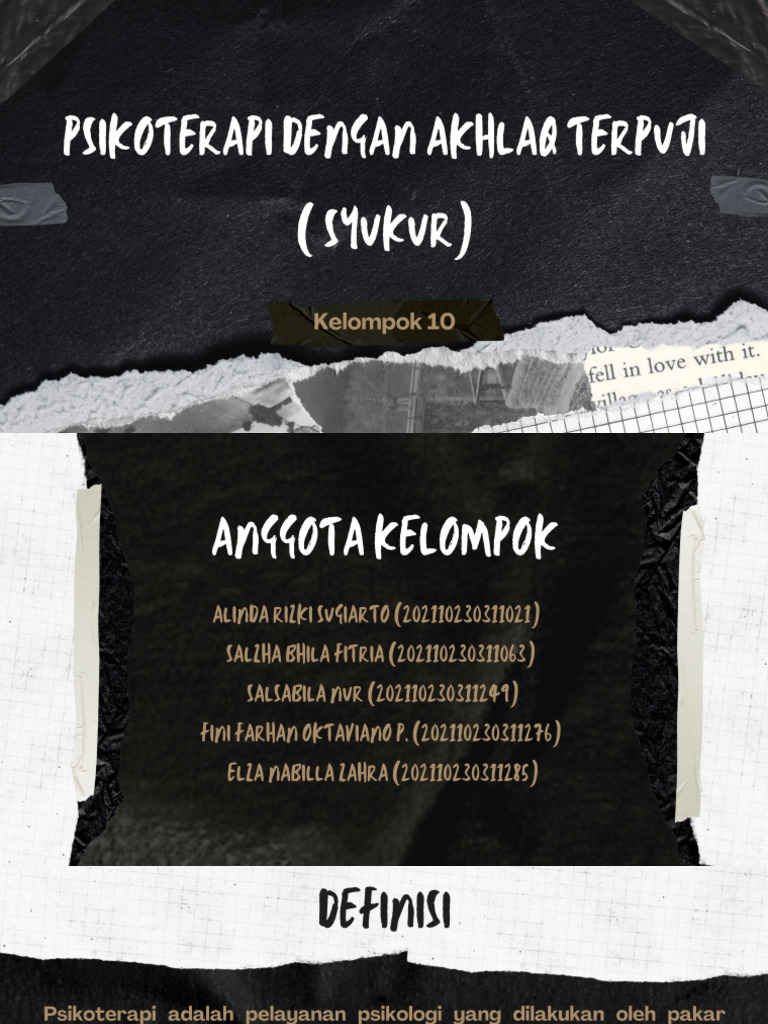 Kel 10 - Psikoterapi Dengan Akhlaq Terpuji | PDF