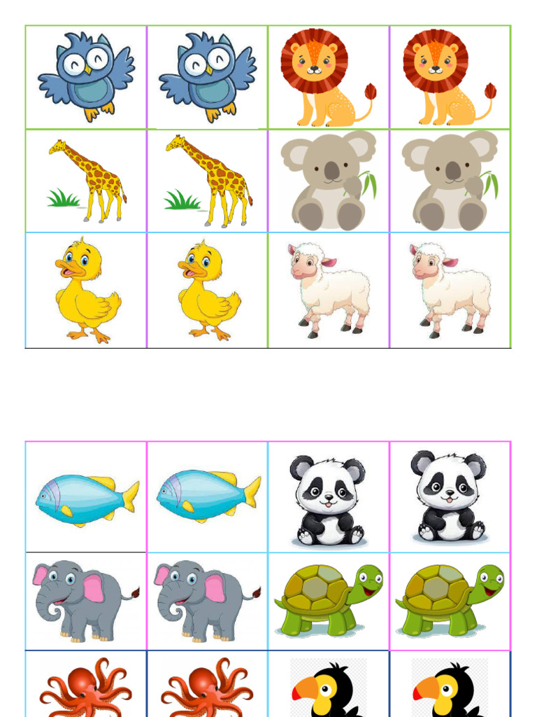 Memorama de Animales | PDF