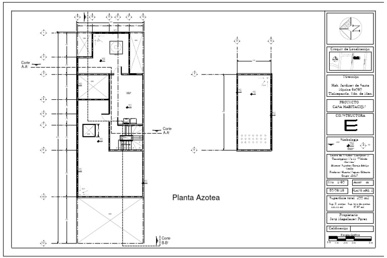 Planta Azotea: Corte A-A' | PDF