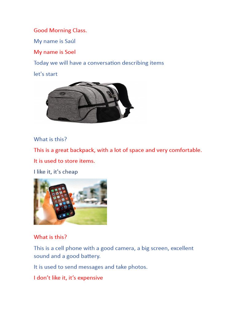 Good Morning Class | PDF