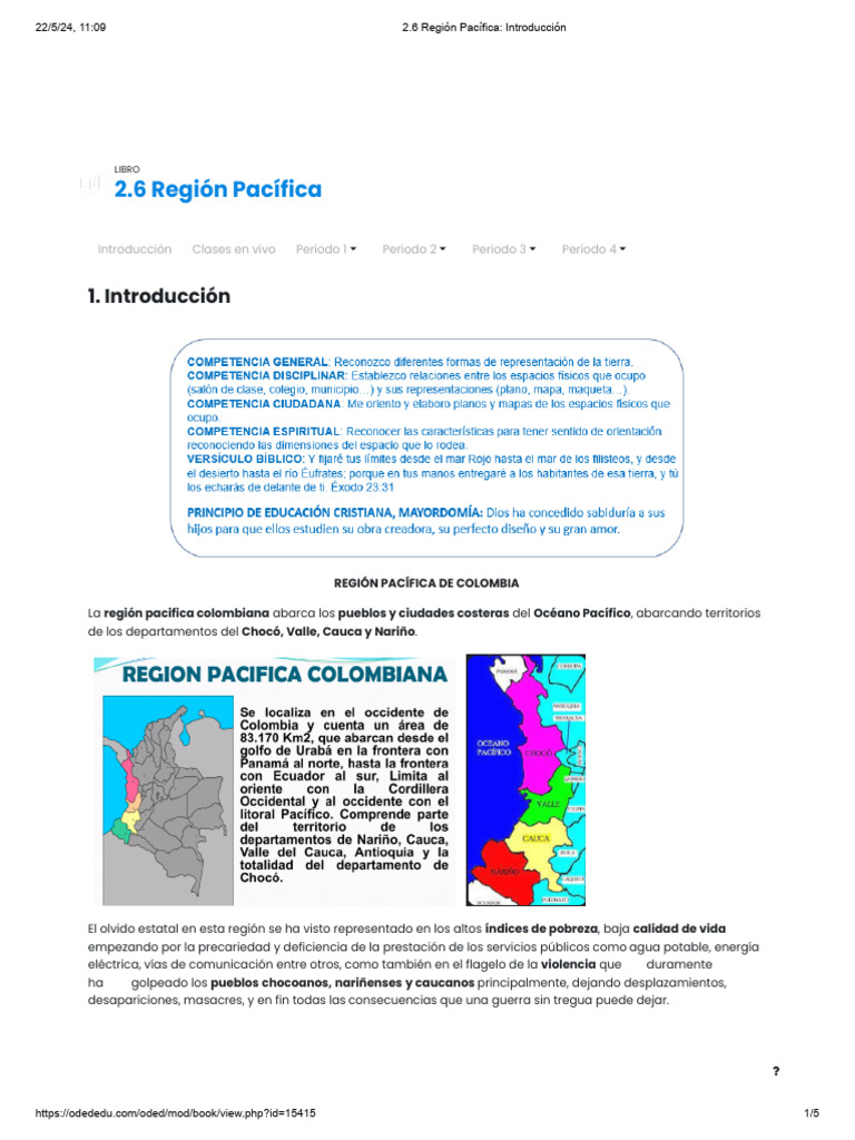 2.6 Región Pacífica_ Introducción | PDF | Colombia | Ciencias de la Tierra