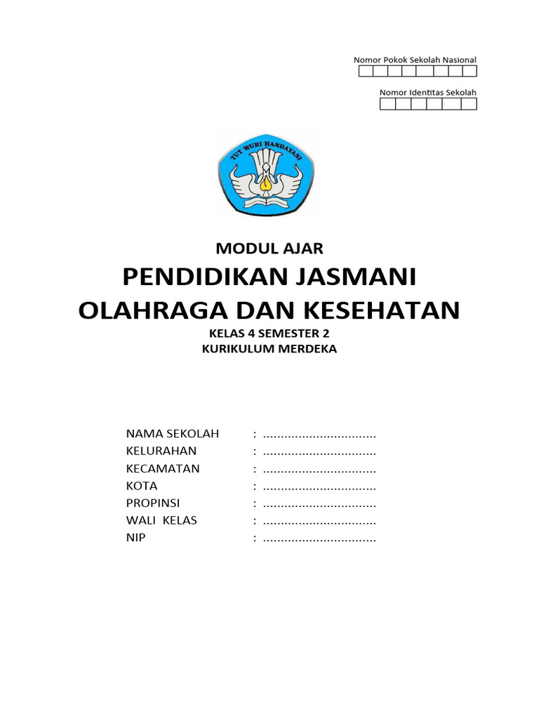 Modul Ajar PJOK Kelas 4 Semester 2 | PDF | Sains & Matematika