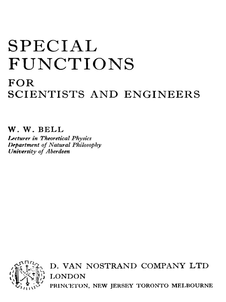 Special Functions Book | PDF