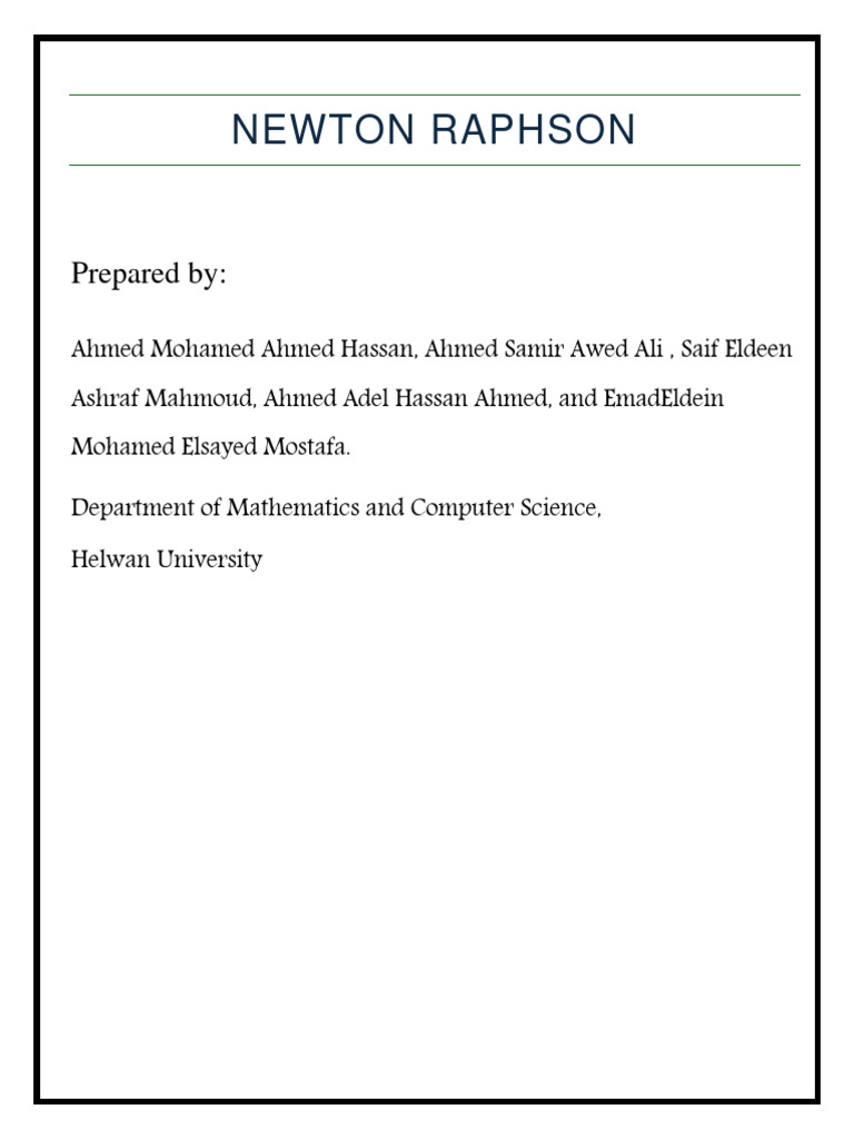Newton Raphson v4 | PDF | Computational Science | Mathematics