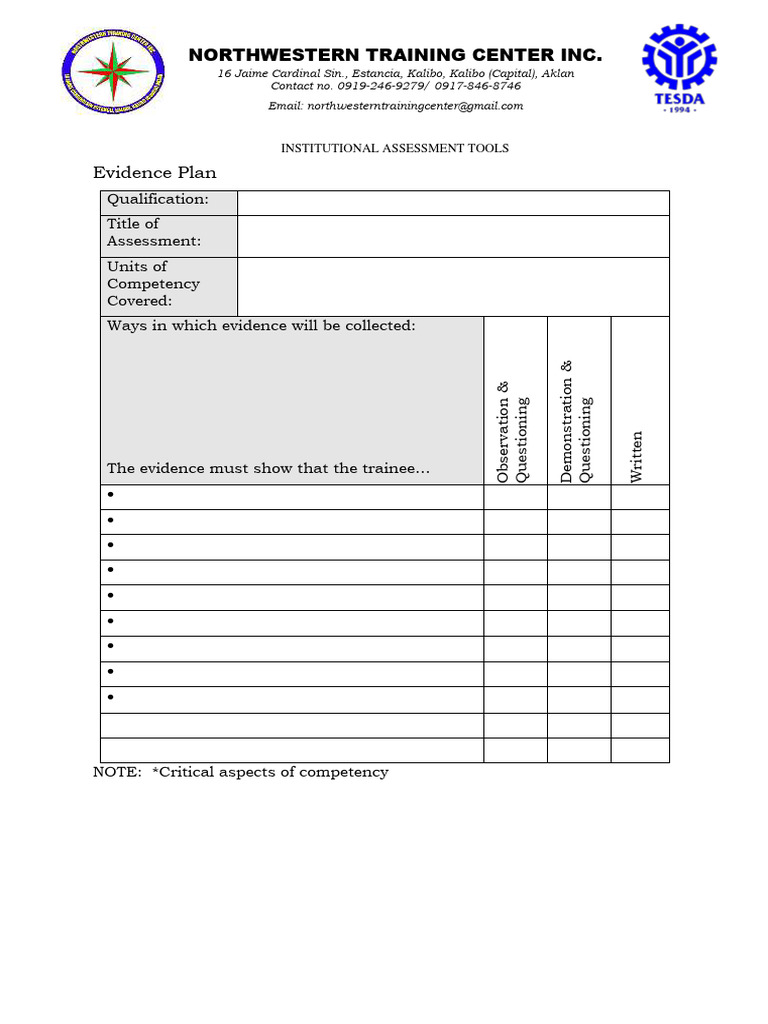Institutional Assessment Tools - SMAW NC I and NC II | PDF | Multiple Choice