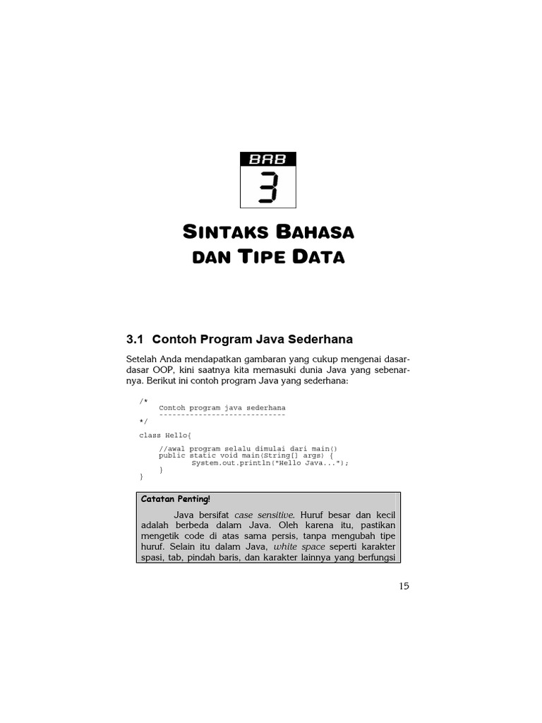 3 Pemrograman Java | PDF | Teknologi & Rekayasa
