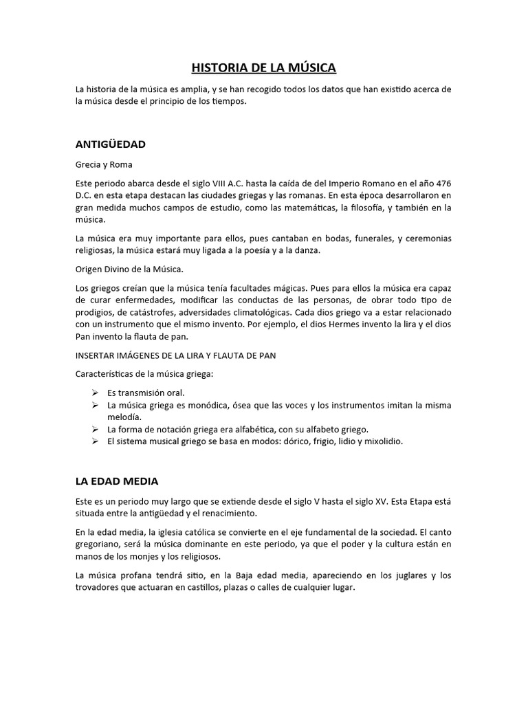 Clase #3 Historia de La Musica | PDF | Musicología